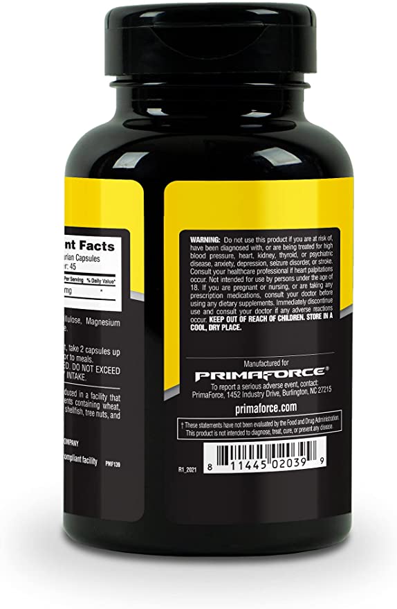 Primaforce, Yohimbine HCl, 2.5 mg, 90 Vegetarian Capsules - Ampas Nutrition